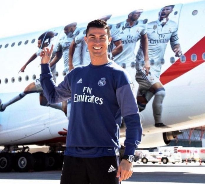 Cristiano Ronaldo and other RM Stars Promote Emirates A380 double-decker