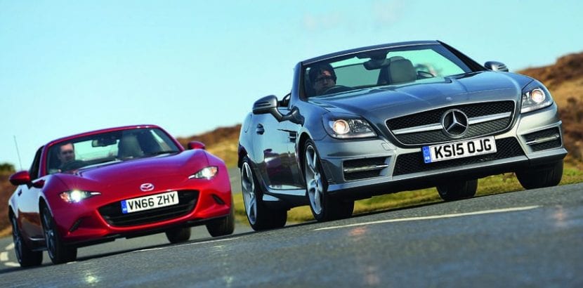 Mazda MX-5 RF and Mercedes-Benz SLK (used): Who's better