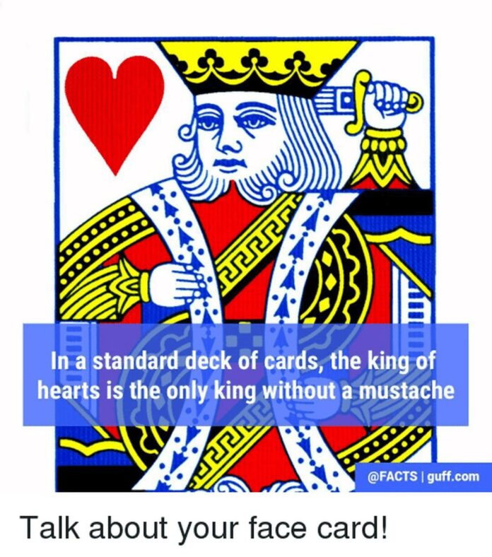 Why is it that only the King of Hearts doesn't have mustache?